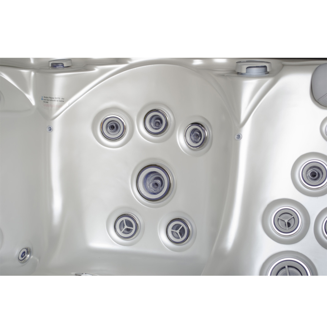 JACUZZI OGRODOWE WANNA SPA560 BIAŁA PERŁA OBUDOWA ANTRACYT 220x220 CM - sklep Hydrosan.eu